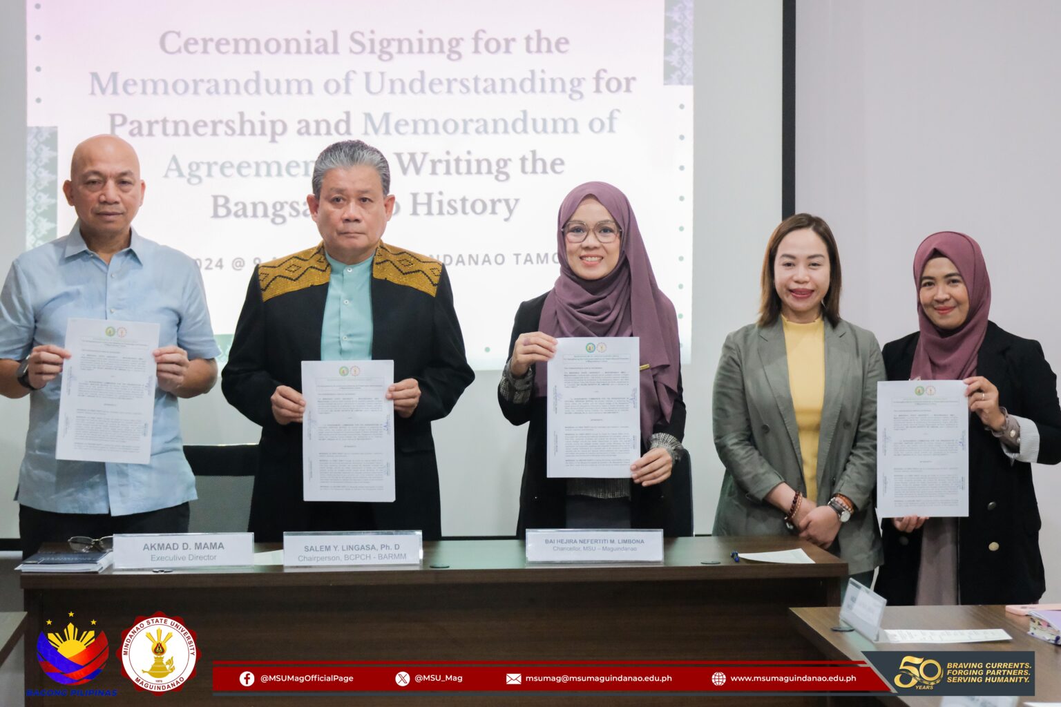 𝐌𝐒𝐔-𝐌𝐚𝐠𝐮𝐢𝐧𝐝𝐚𝐧𝐚𝐨 𝐈𝐧𝐤𝐬 𝐌𝐎𝐀 𝐰𝐢𝐭𝐡 𝐁𝐂𝐏𝐂𝐇 𝐨𝐧 𝐖𝐫𝐢𝐭𝐢𝐧𝐠 𝐨𝐟 𝐁𝐚𝐧𝐠𝐬𝐚𝐦𝐨𝐫𝐨 𝐇𝐢𝐬𝐭𝐨𝐫𝐲 - MSU-Maguindanao