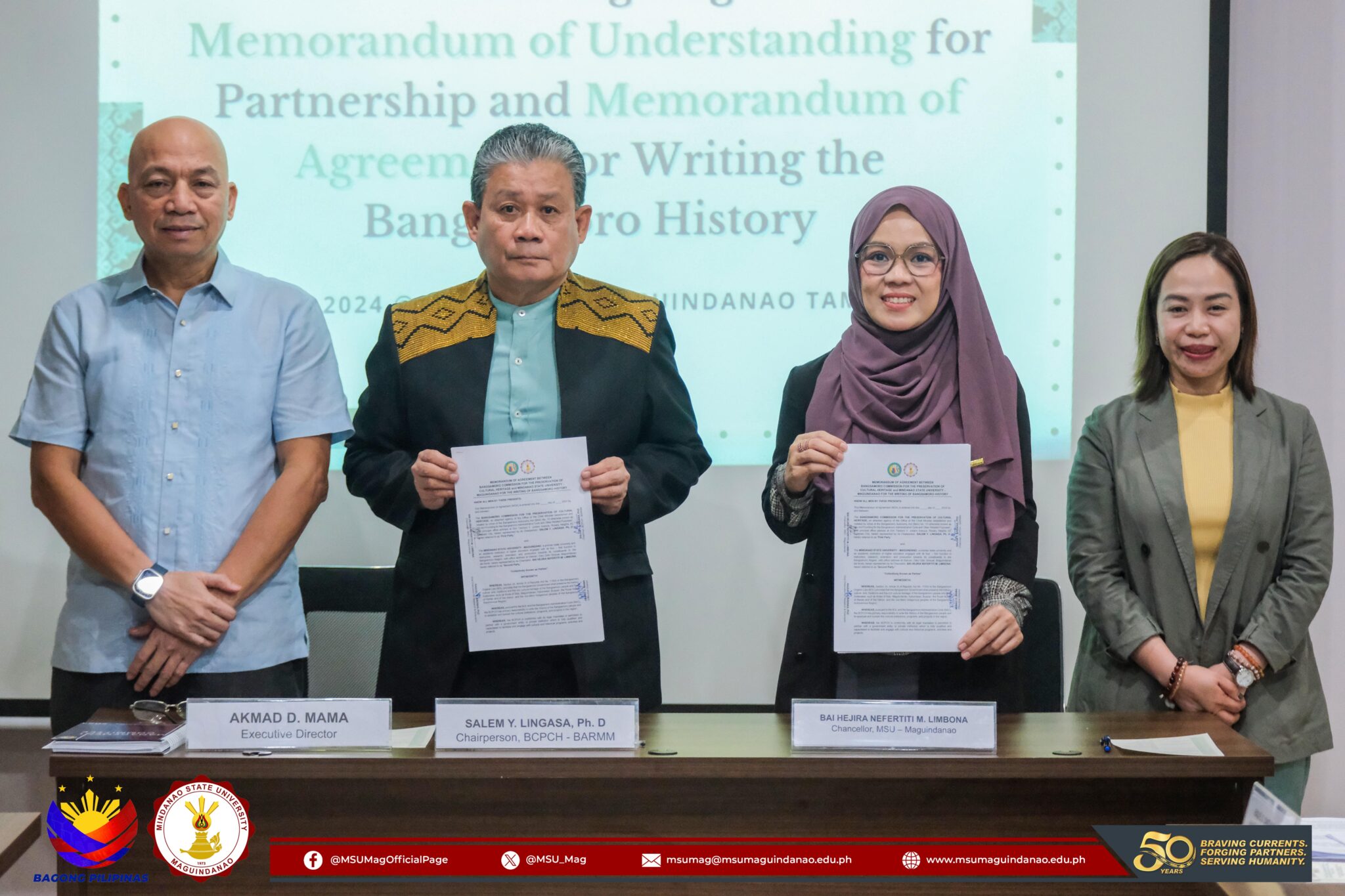 𝐌𝐒𝐔-𝐌𝐚𝐠𝐮𝐢𝐧𝐝𝐚𝐧𝐚𝐨 𝐒𝐢𝐠𝐧𝐬 𝐌𝐎𝐔 𝐰𝐢𝐭𝐡 𝐁𝐂𝐏𝐂𝐇 - MSU-Maguindanao